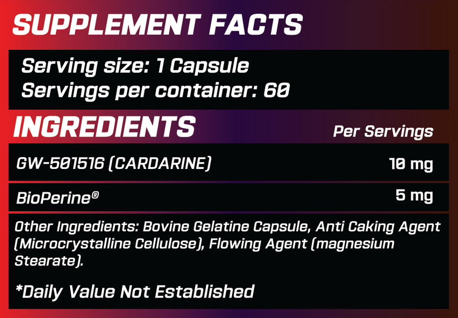 Grimlabs Spectre - Cardarine (GW 501516) 10mg 60 Caps